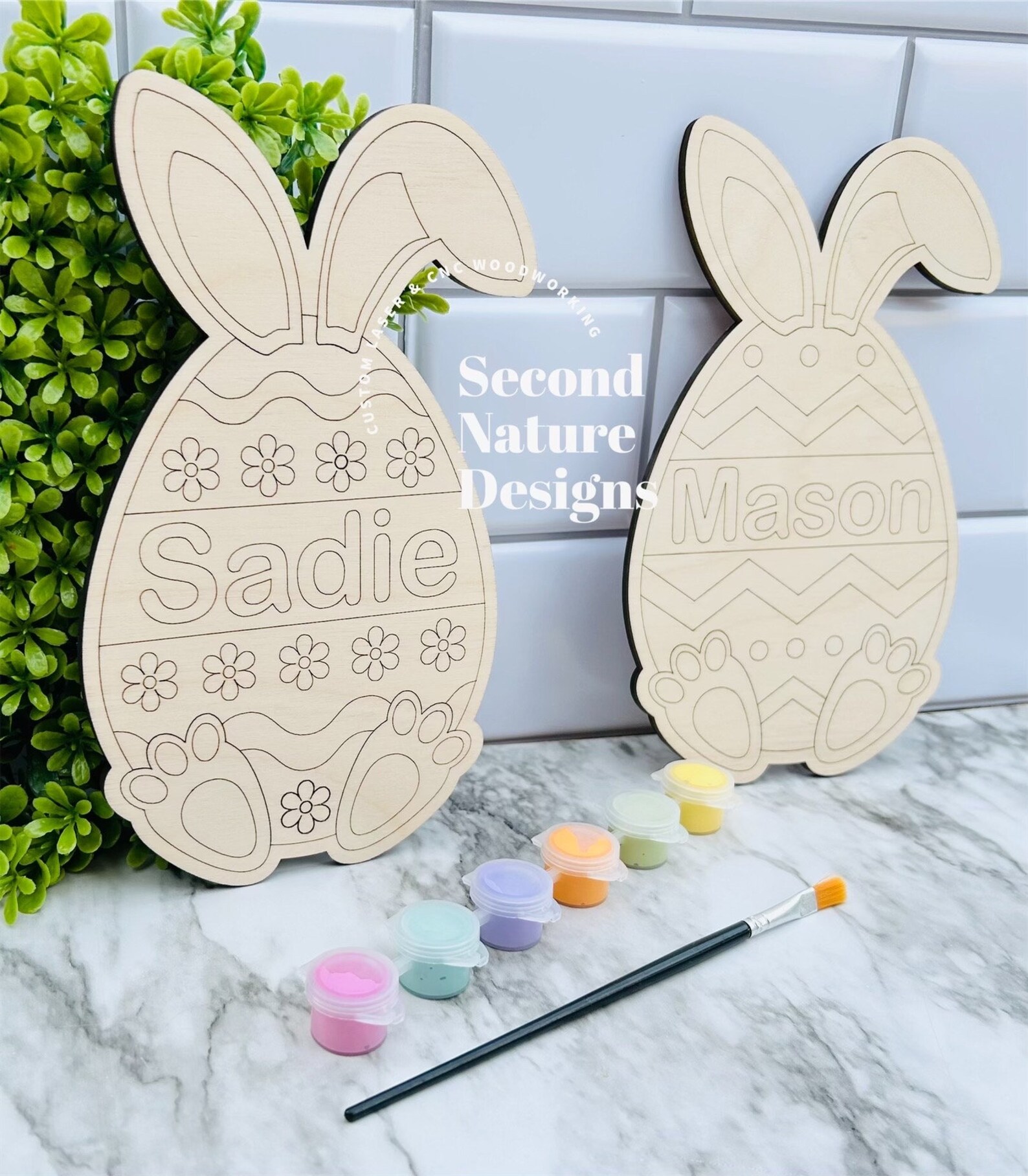 Personalized Easter Egg Paint Kit for Kids / Easter Wood Blank / Kids ...