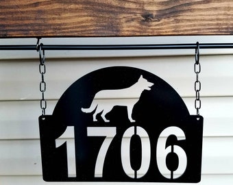 German Shepherd Address Sign | Etsy