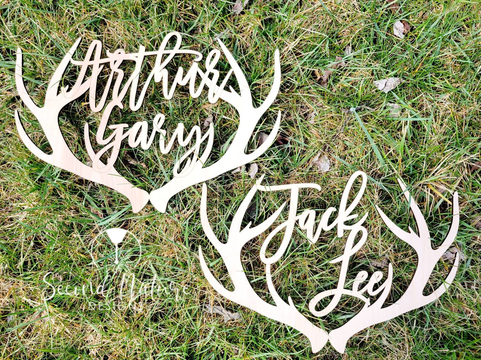 UNFINSHED Personalized Deer Antlers Sign Boy's Antler - Etsy