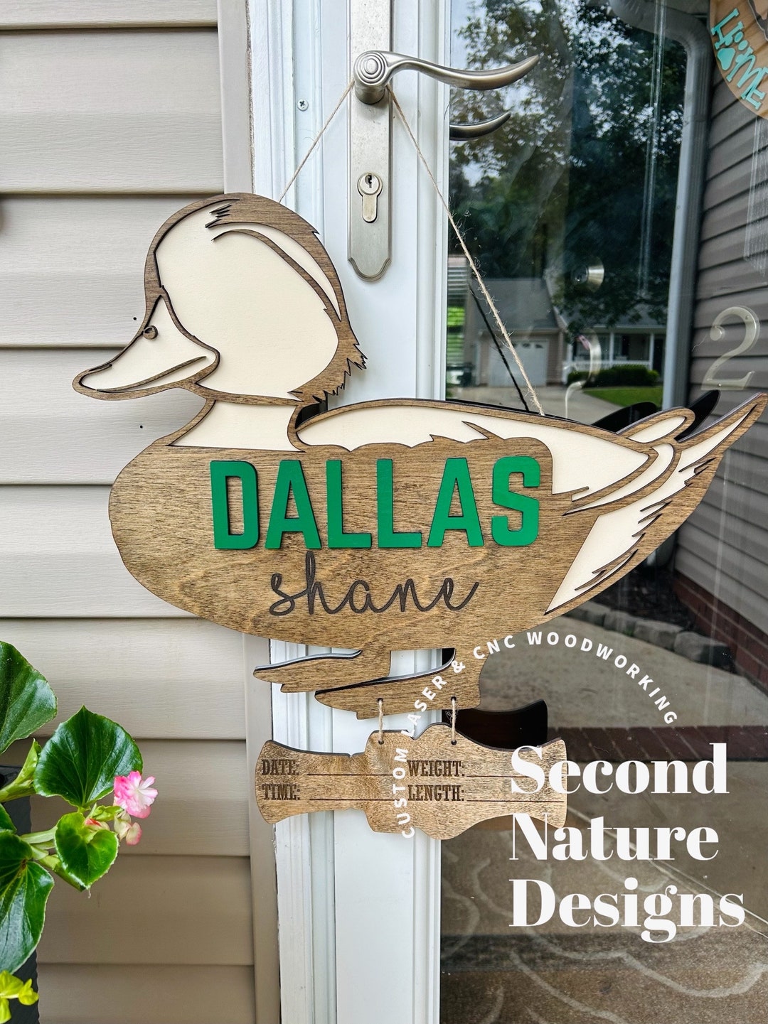 Baby Boy Duck Birth Stats Sign / Nursery Announcement / Newborn ...