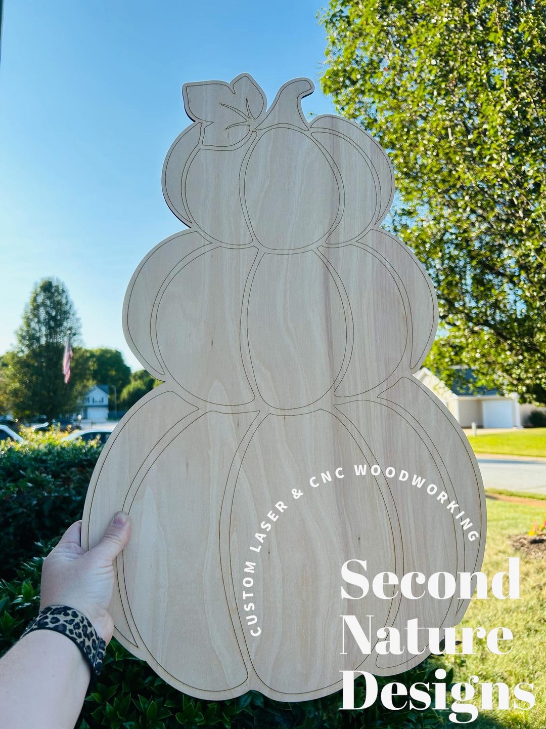 UNFINISHED Stacked Pumpkins Blank / Pumpkin Topiary Wood Blank ...