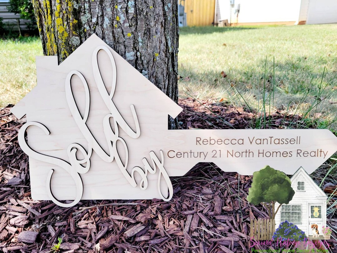 UNFINISHED Personalized Wood Realtor Sign / Wooden Real Estate Agent ...