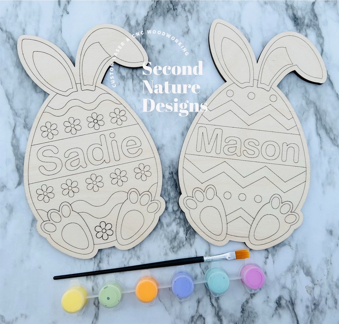 Personalized Easter Egg Paint Kit for Kids / Easter Wood Blank / Kids ...