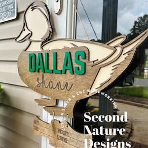 Baby Boy Duck Birth Stats Sign / Nursery Announcement / Newborn ...