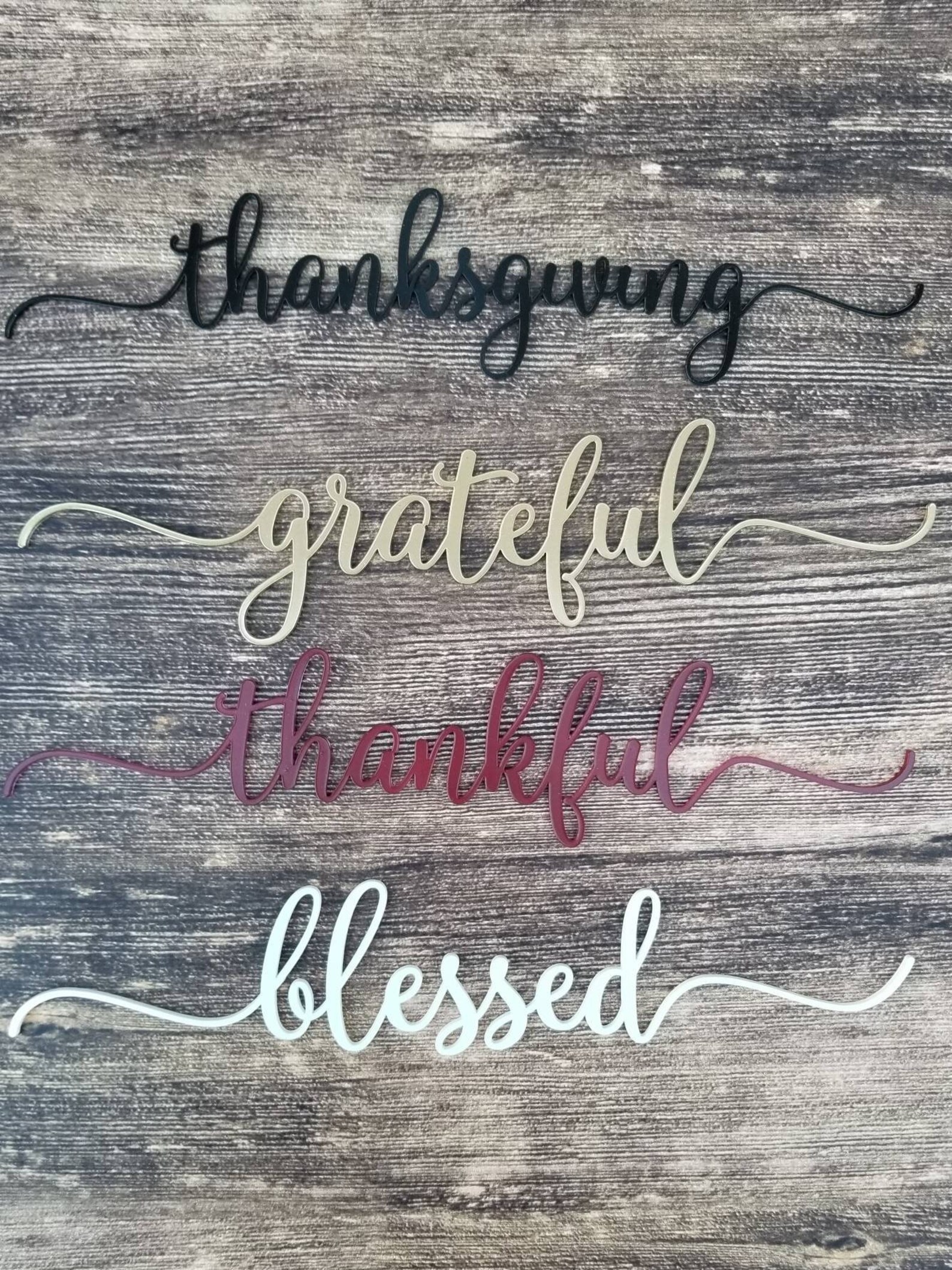 Thanksgiving Plate Words Fall Plate Decor Plate - Etsy