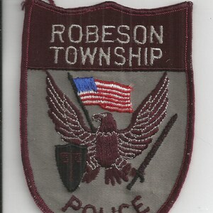 Vintage Official Authentic Police Patch: Police Robeson Township ...