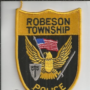 Vintage Official Authentic Police Patch: Police Robeson Township ...