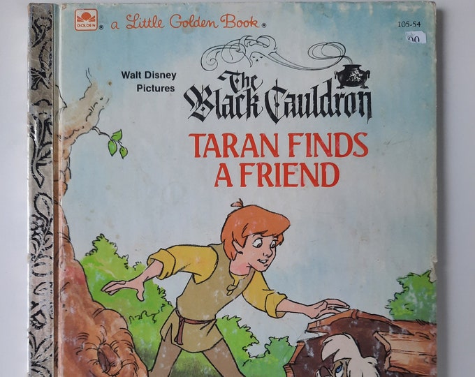 1985 Little Golden Book: Walt Disney's "the Black Cauldron Taran Finds ...
