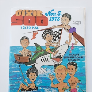 1978 Authentic Official Dixie 500 Winston Cup Racing Program, Atlanta ...