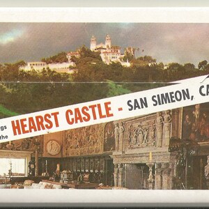 1950s Folder, Folding Postcard 12 Views of Hearst Castle at San Simeon ...
