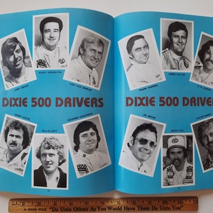 1978 Authentic Official Dixie 500 Winston Cup Racing Program, Atlanta ...