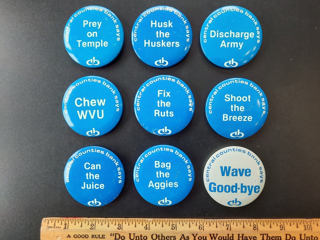 Vintage Collection of (9) Central Counties Bank, Penn State University ...