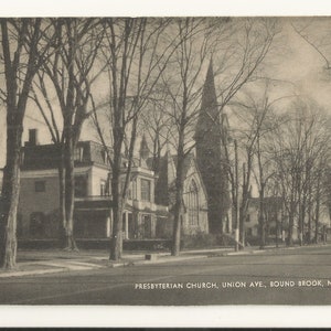 1930s B/W Photo Postcard Roadside View of Presbyterian Church, Union ...