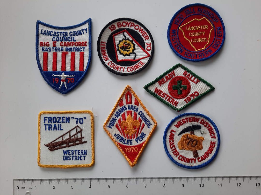 Vintage 1970 Scouting Patches, Patch Lot of (7): Boys Scouts of America ...