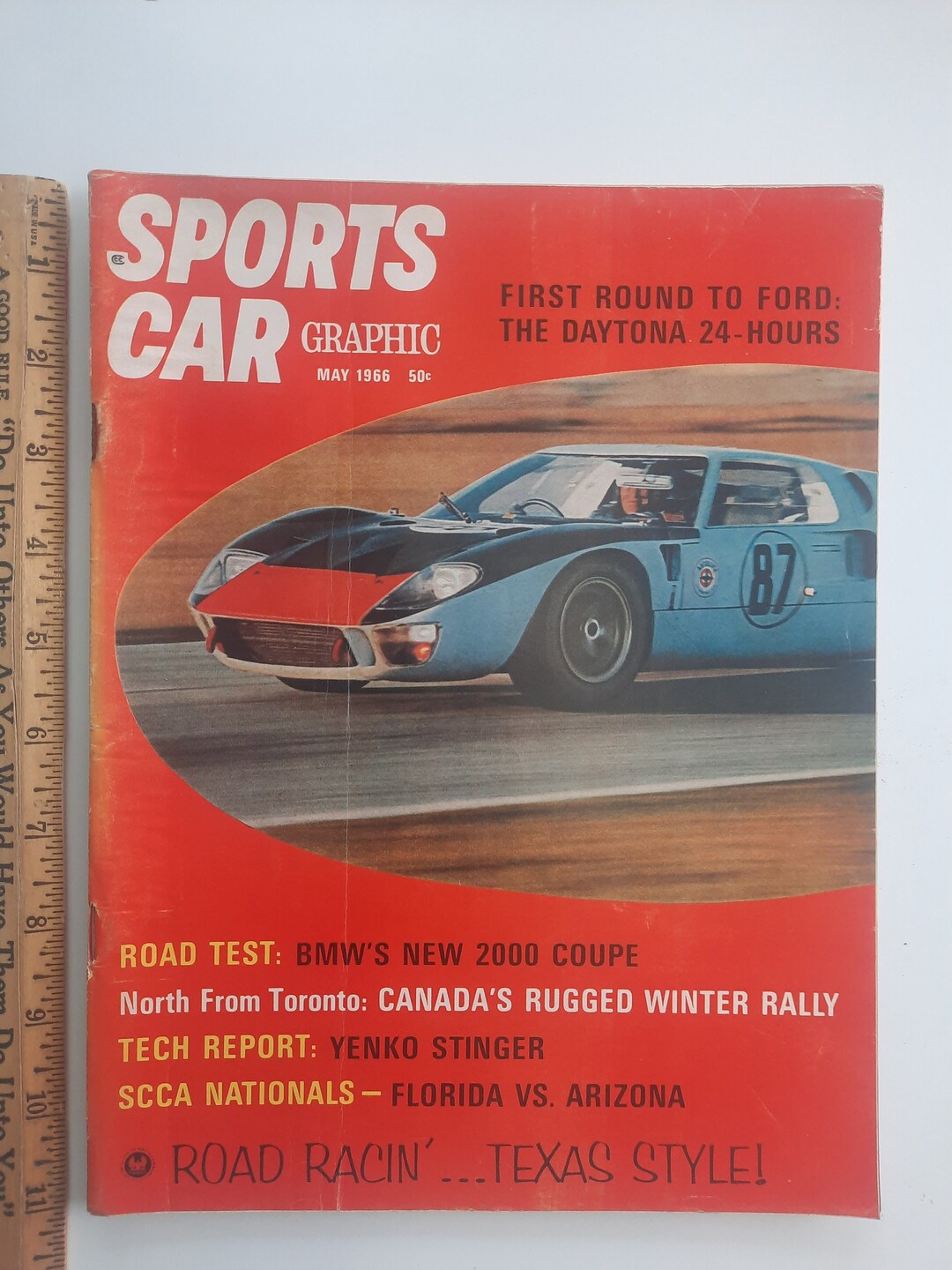 Original Sport Car Graphic Magazine, Issue: May 1966- the Daytona 24 ...