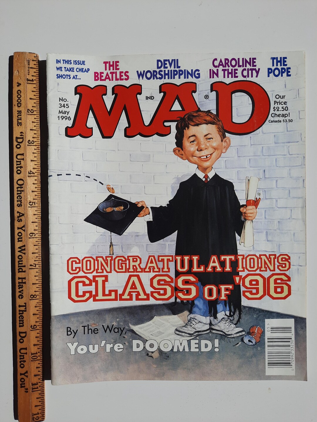 1996 Vintage Original Mad Magazine: Congratulations Class '96, Alfred E ...