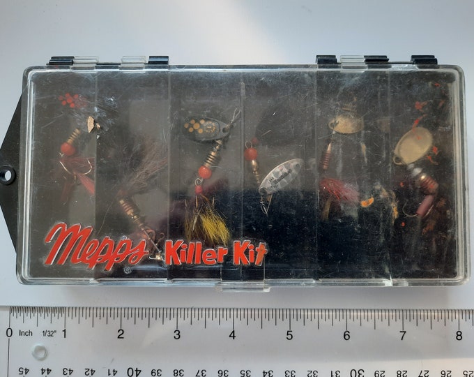 Vintage 1970s- 1980s Mepps Killer Kit, Spinning Fishing Lures, Set of ...