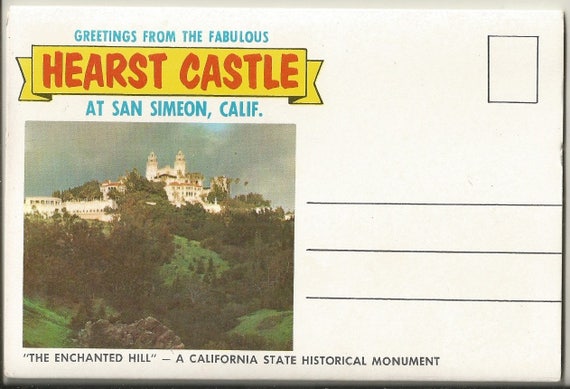 1950s Folder Folding Postcard 12 Views of Hearst Castle at | Etsy