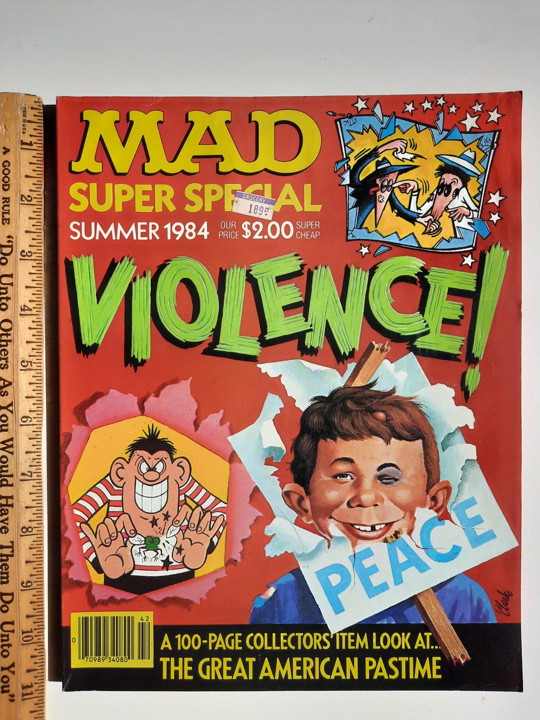 1984 Vintage Original Mad Magazine: Violence, Peace the Great American ...