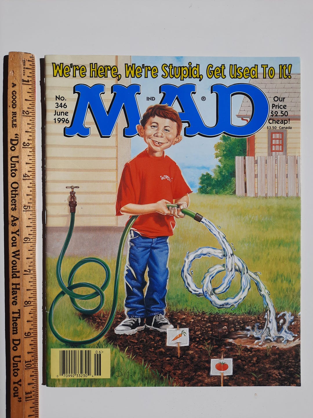 1996 Vintage Original Mad Magazine: We're Here, We're Stupid Get Used ...