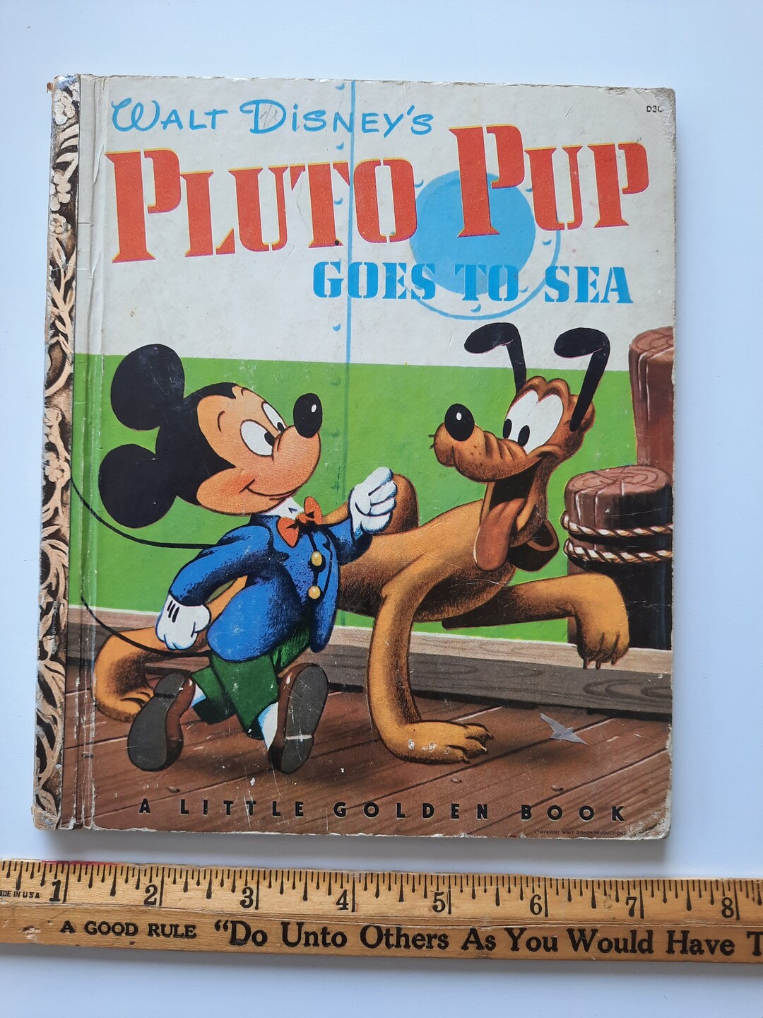1952 Little Golden Book: "walt Disney's Pluto Pup Goes to Sea ...