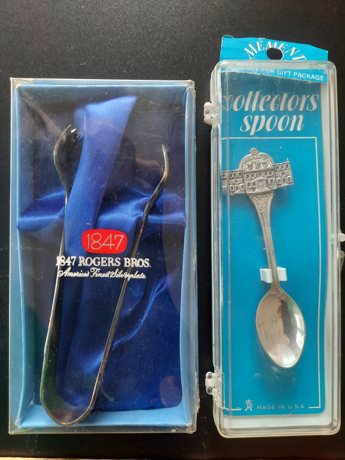 Vintage Lot (4) Odd & Unique Souvenir Spoons- Mushrooms, Mansion ...