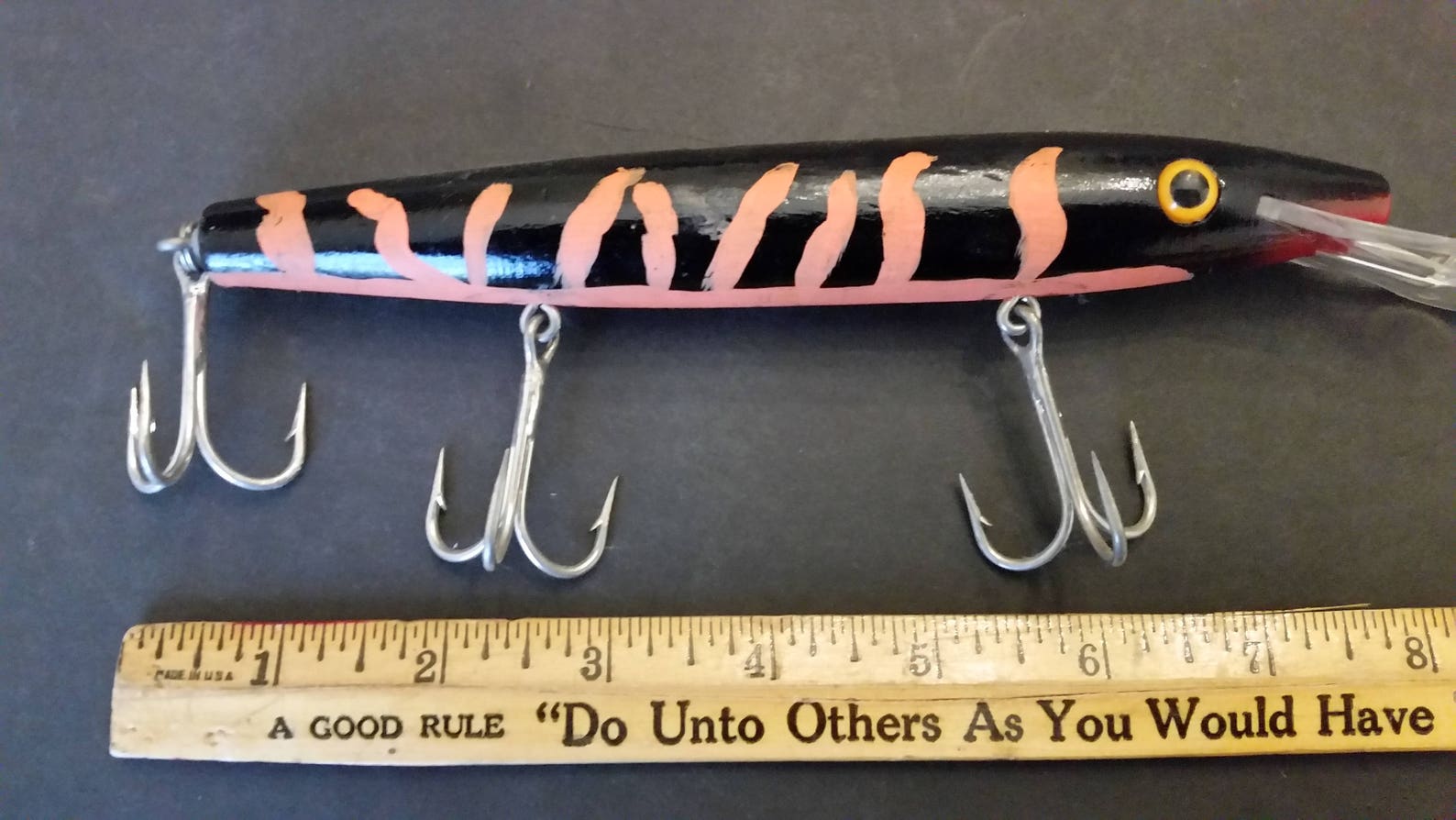 Vintage Large Wooden Fishing Lure: Deep Diving Plug 8 - Etsy