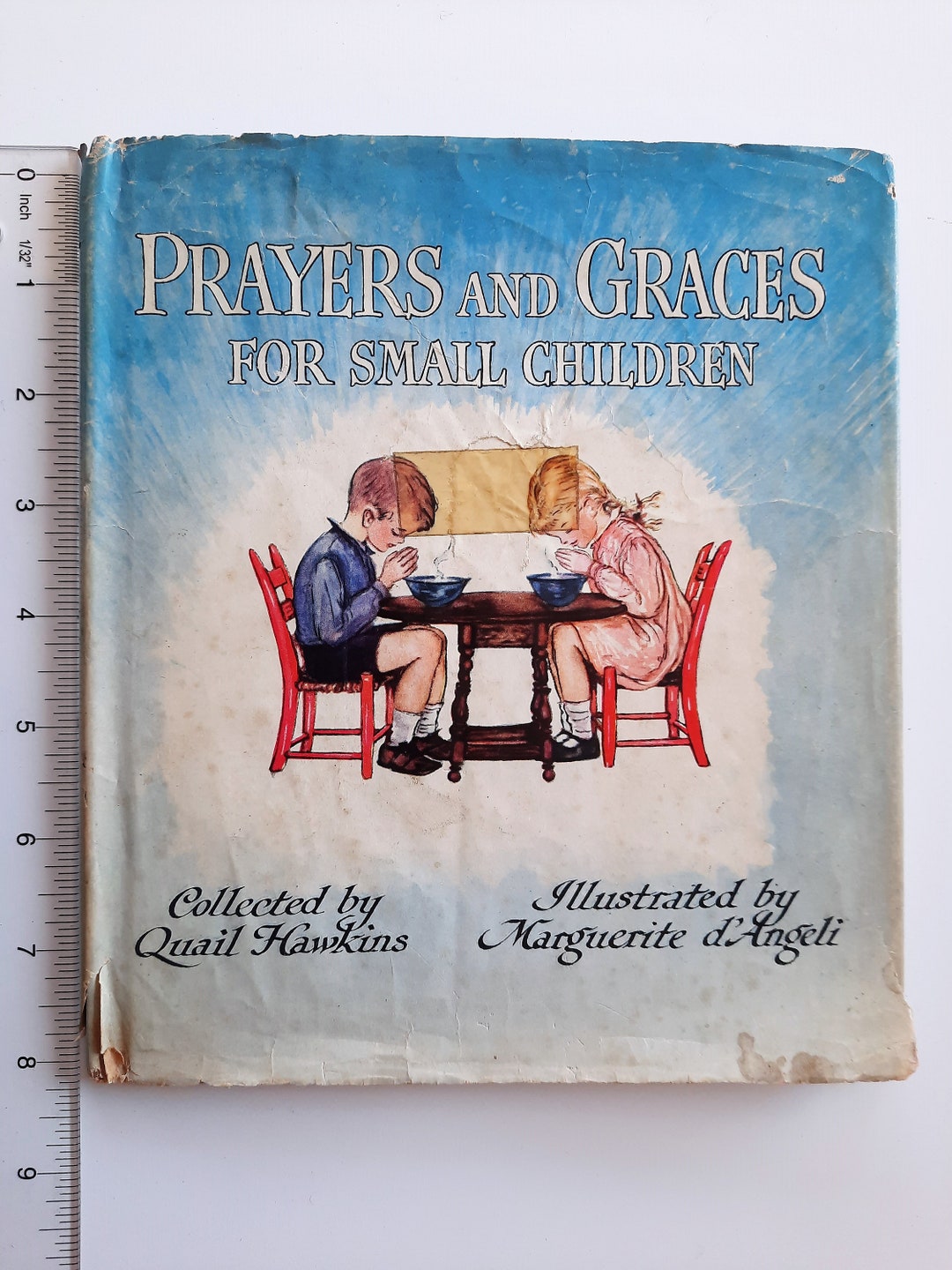 1941 Children's Story Book: "prayers and Graces for Small Children" ~ by Quail Hawkins, Grosset ...