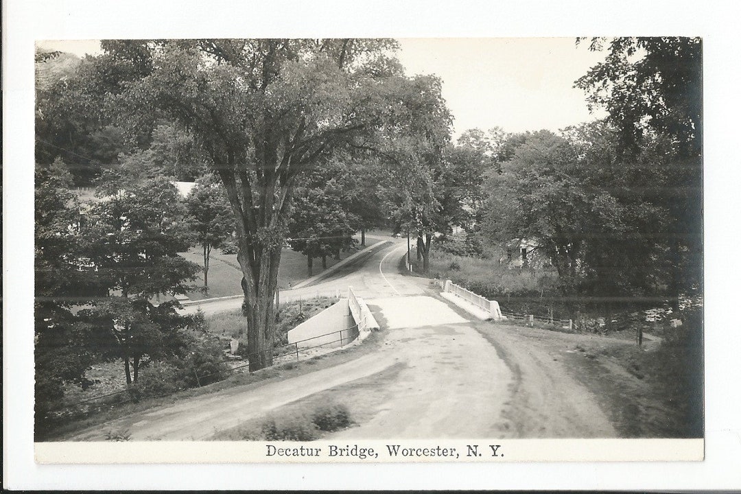 1950s RPPC Real Photo Postcard View of Decatur Bridge, Worcester ...
