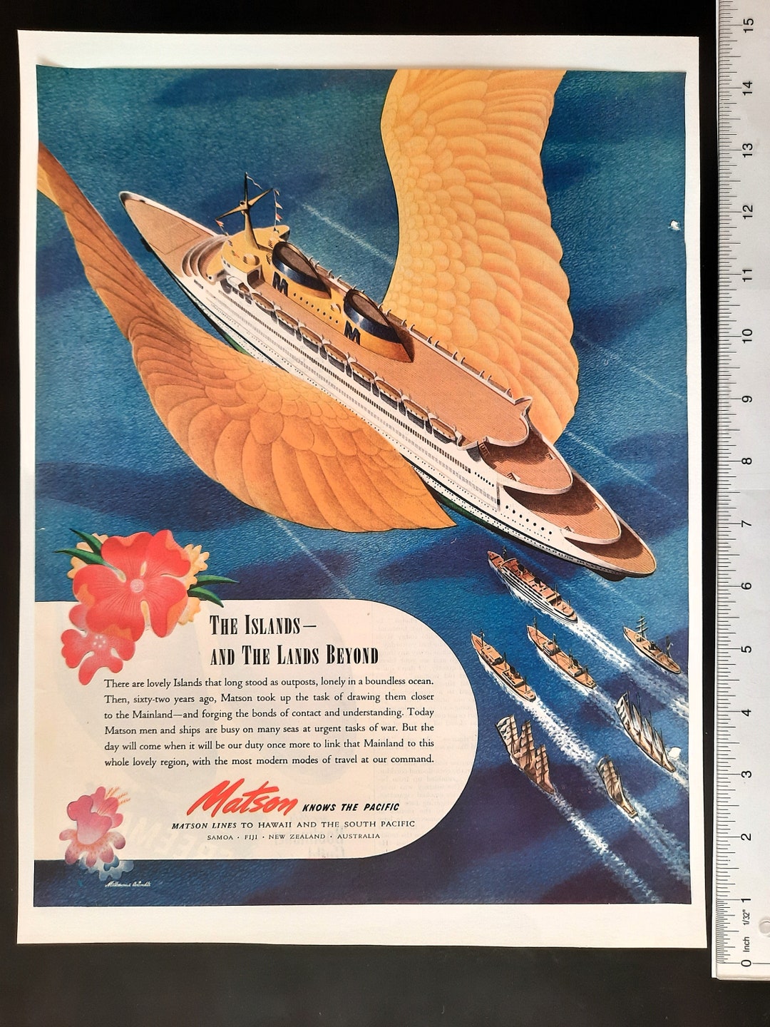 1940s Magazine Ad, Advertisement, Matson Cruise Lines, Cruise Ships to ...