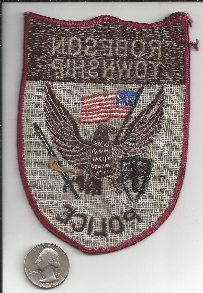 Vintage Official Authentic Police Patch: Police Robeson Township ...
