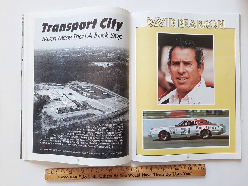 1978 Authentic Official Dixie 500 Winston Cup Racing Program, Atlanta ...