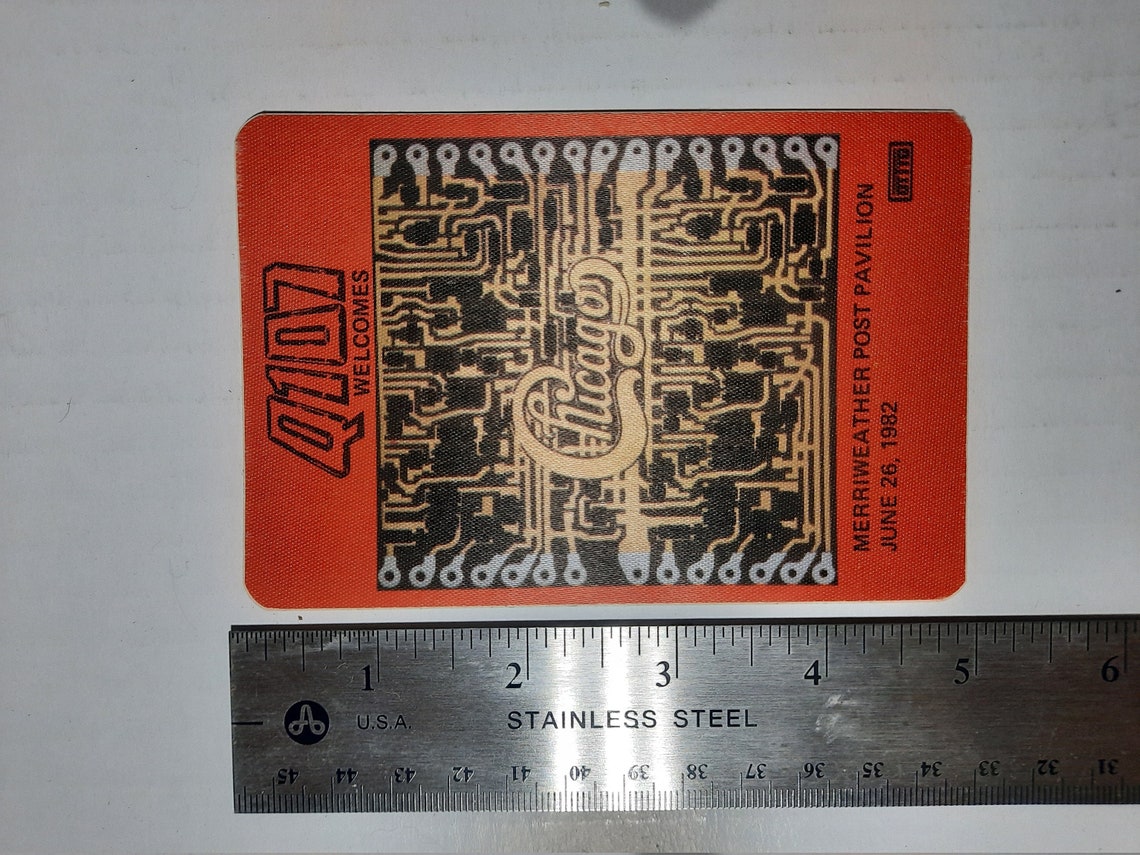 1982 Concert Cloth Fabric Decal Sticker: Chicago Playing | Etsy