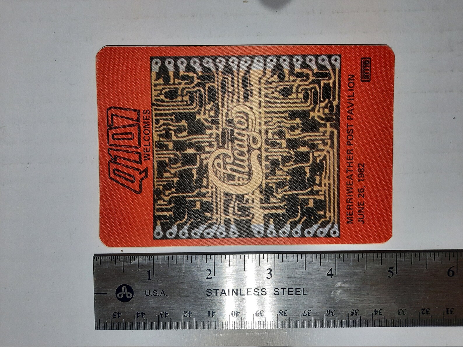 1982 Concert Cloth Fabric Decal Sticker: Chicago Playing | Etsy