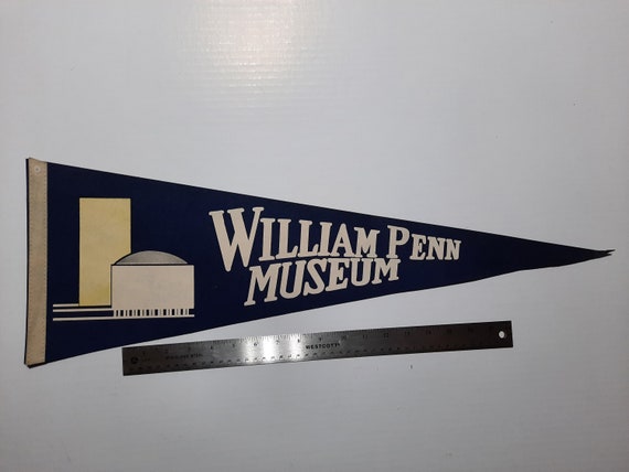 Vintage Souvenir Felt Pennant Flag 1970s William Penn - Etsy