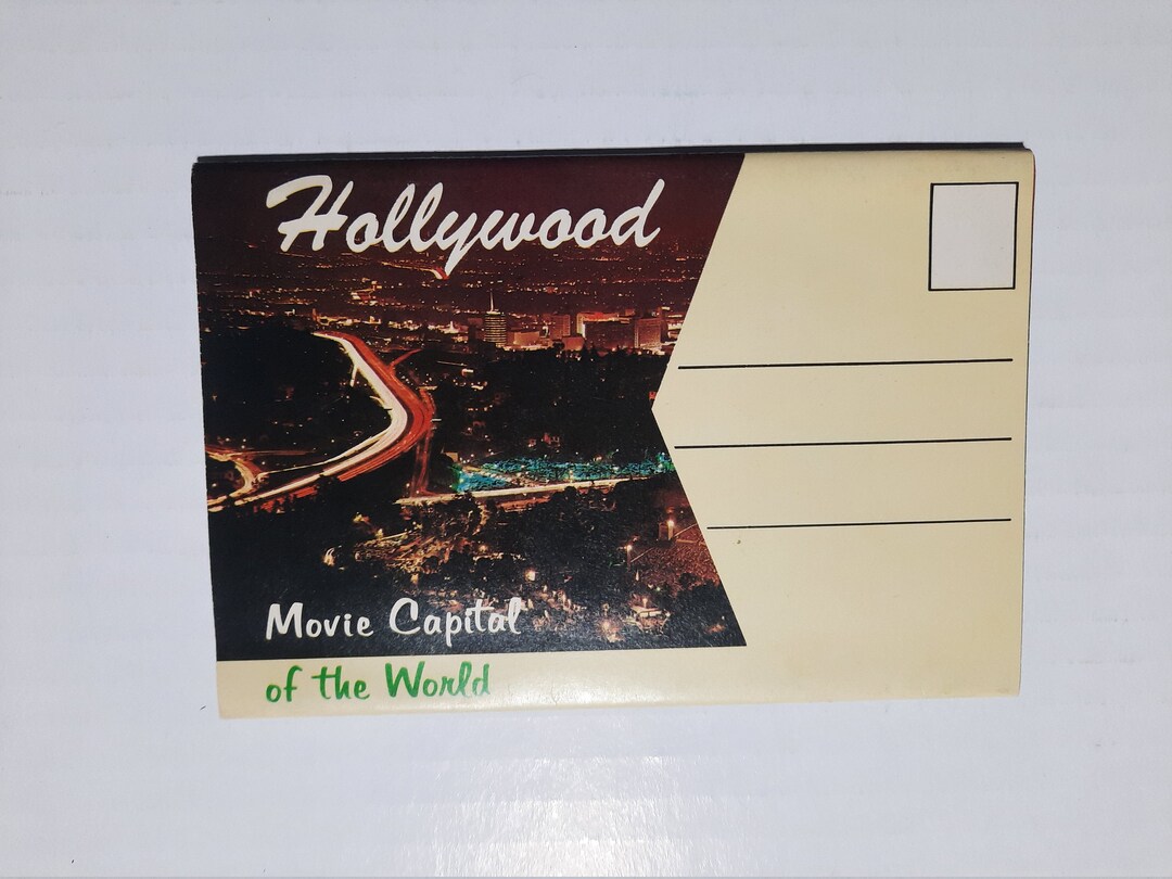 1960s Folder, Folding Postcard 14 Views of Movie Capital of the World ...