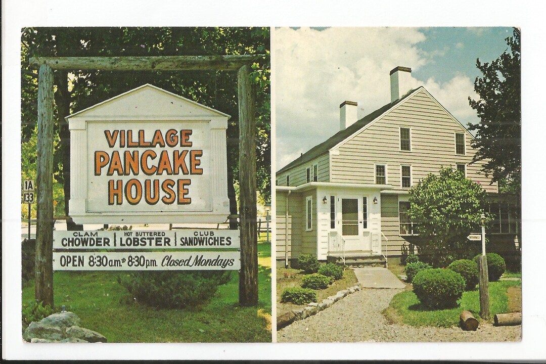 1960s Chrome Postcard View of the Village Pancake House Restaurant ...