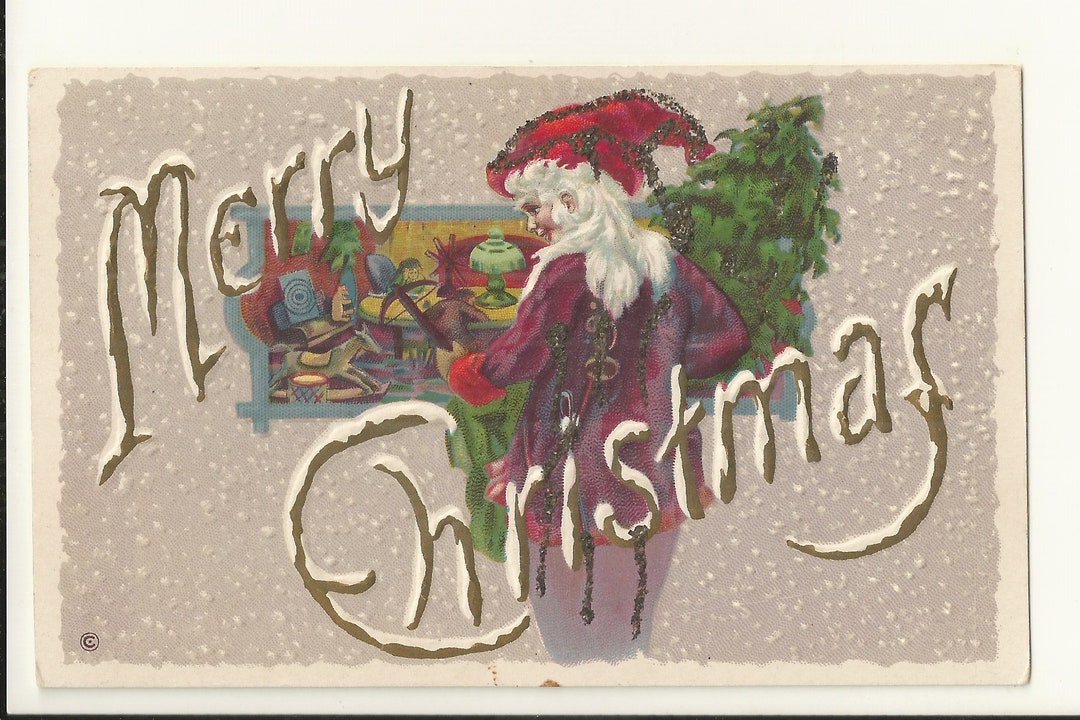 1910s Original Holiday Postcard Christmas Greetings Merry Christmas ...
