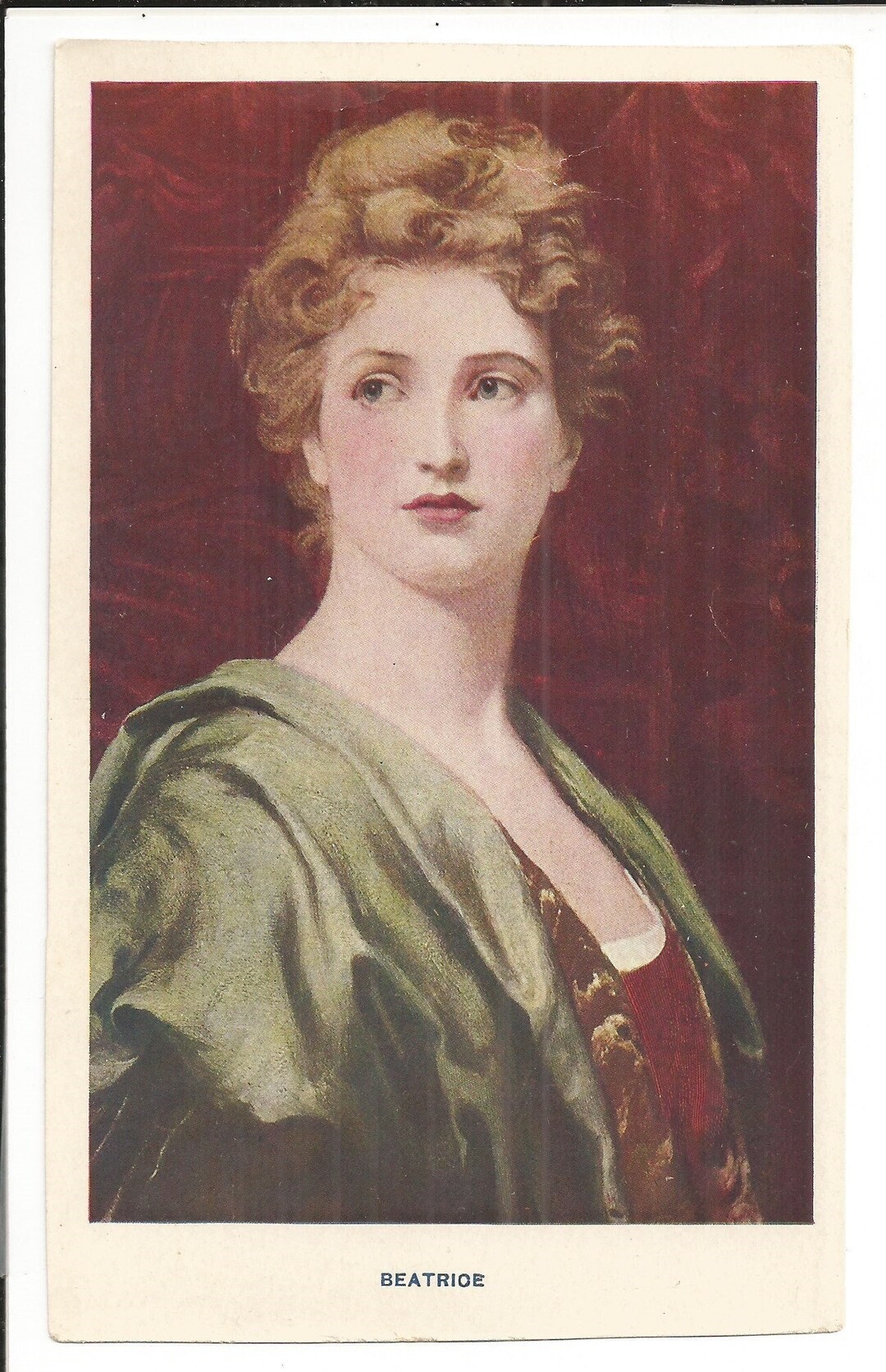 1890s Printing of Oil Painting "beatrice" by English Painter Sir Frank ...
