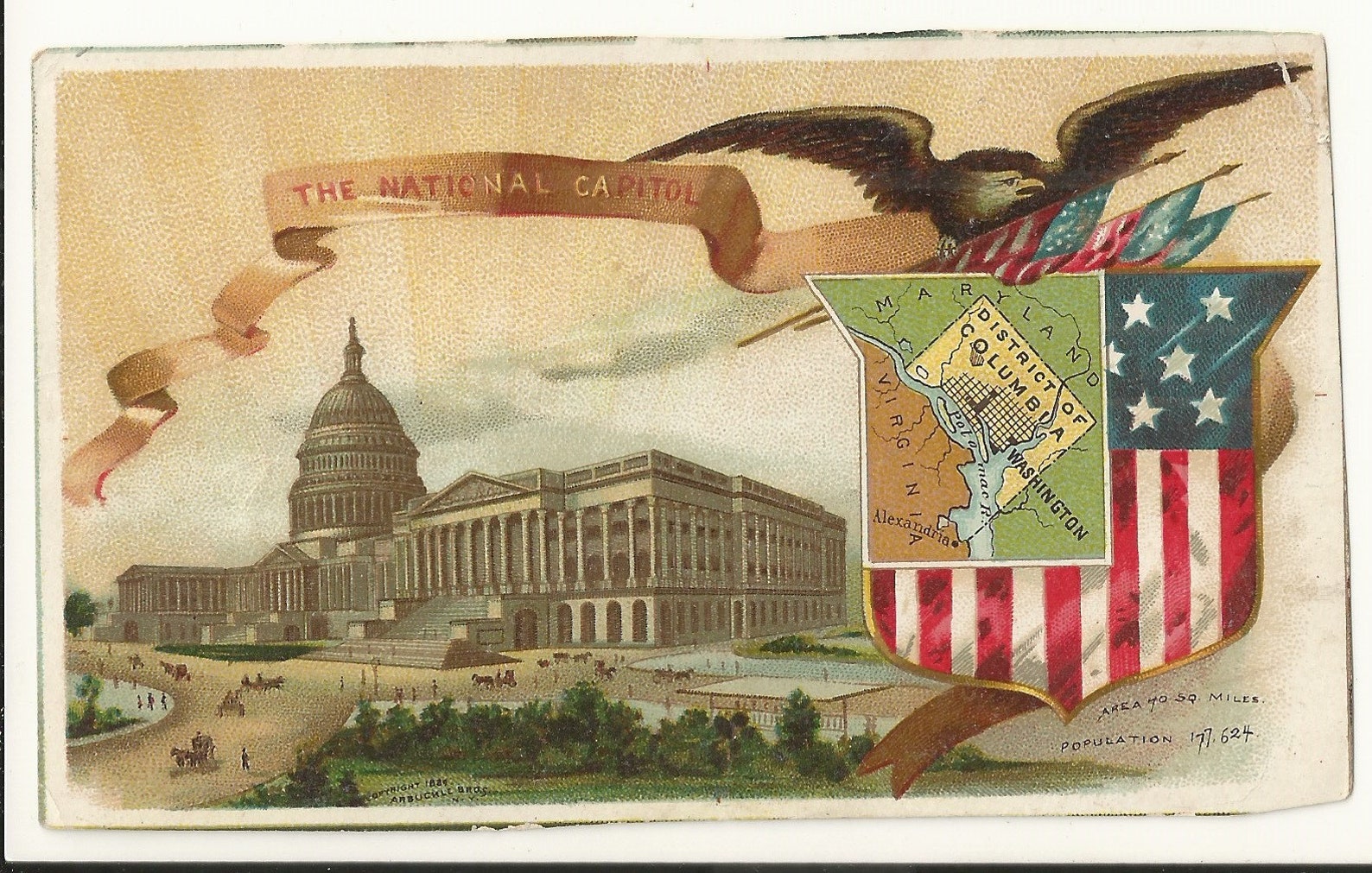 1889 Original Victorian Advertisement Trade Card Arbuckle | Etsy