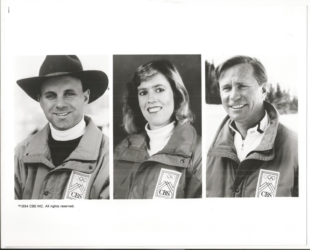 1994 Original Publicity, Press B/W Photo, Photograph: CBS Commentators ...