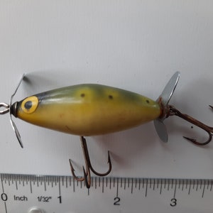 Vintage Fishing Lure - 1970s Floating Topwater Crippled Minnow Twin ...