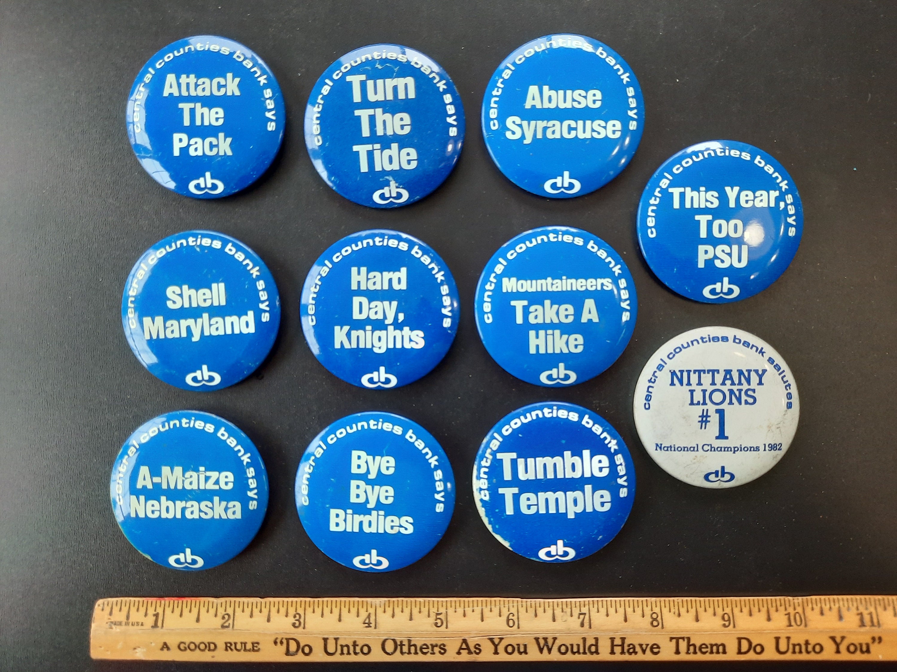Vintage Collection of (11) Central Counties Bank, Penn State University ...