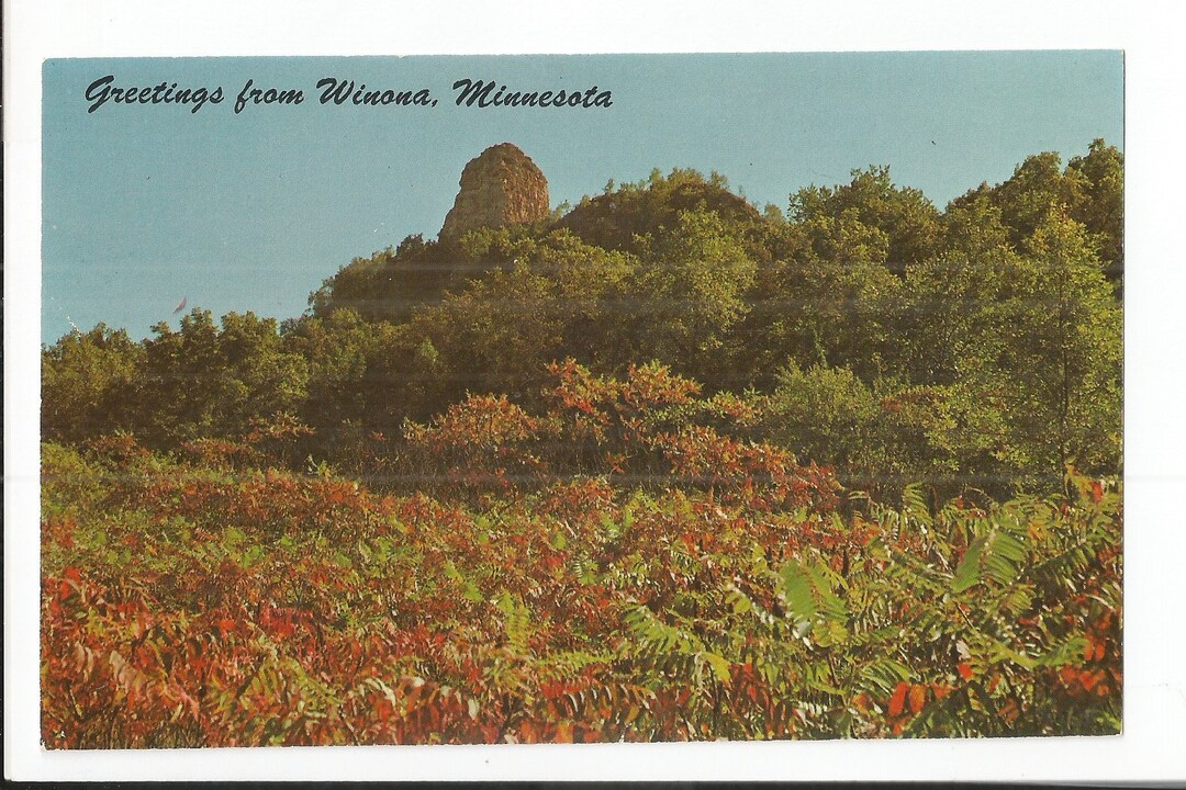 1960s Chrome Postcard View of Sugar Loaf Mountain, Winona, Winona ...