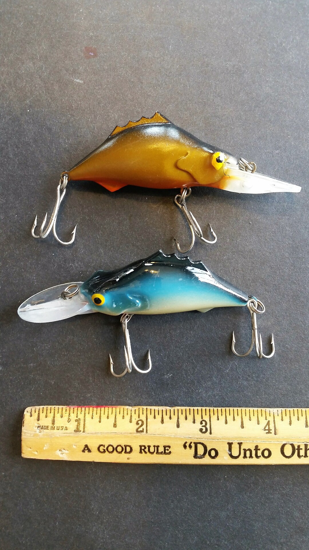Vintage Pair of (2) Unique Deep Diving Fishing Lures: Unknown ...