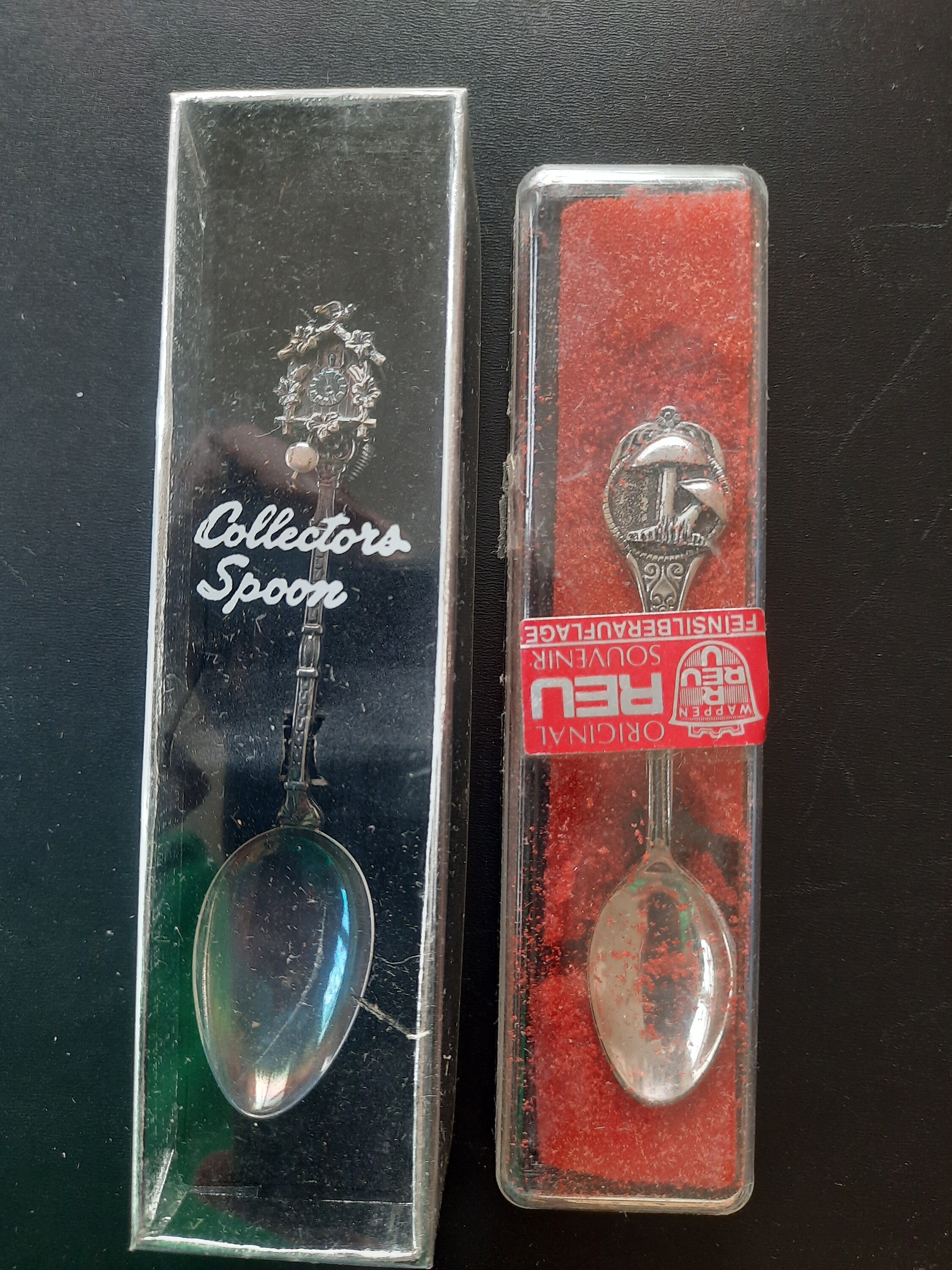 Vintage Lot (4) Odd & Unique Souvenir Spoons- Mushrooms, Mansion ...