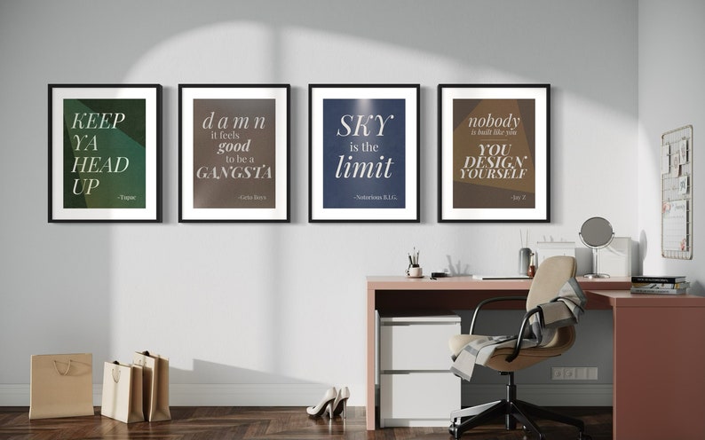 Diseño de letras de Tupac / Pósteres con citas motivacionales / Arte de ...