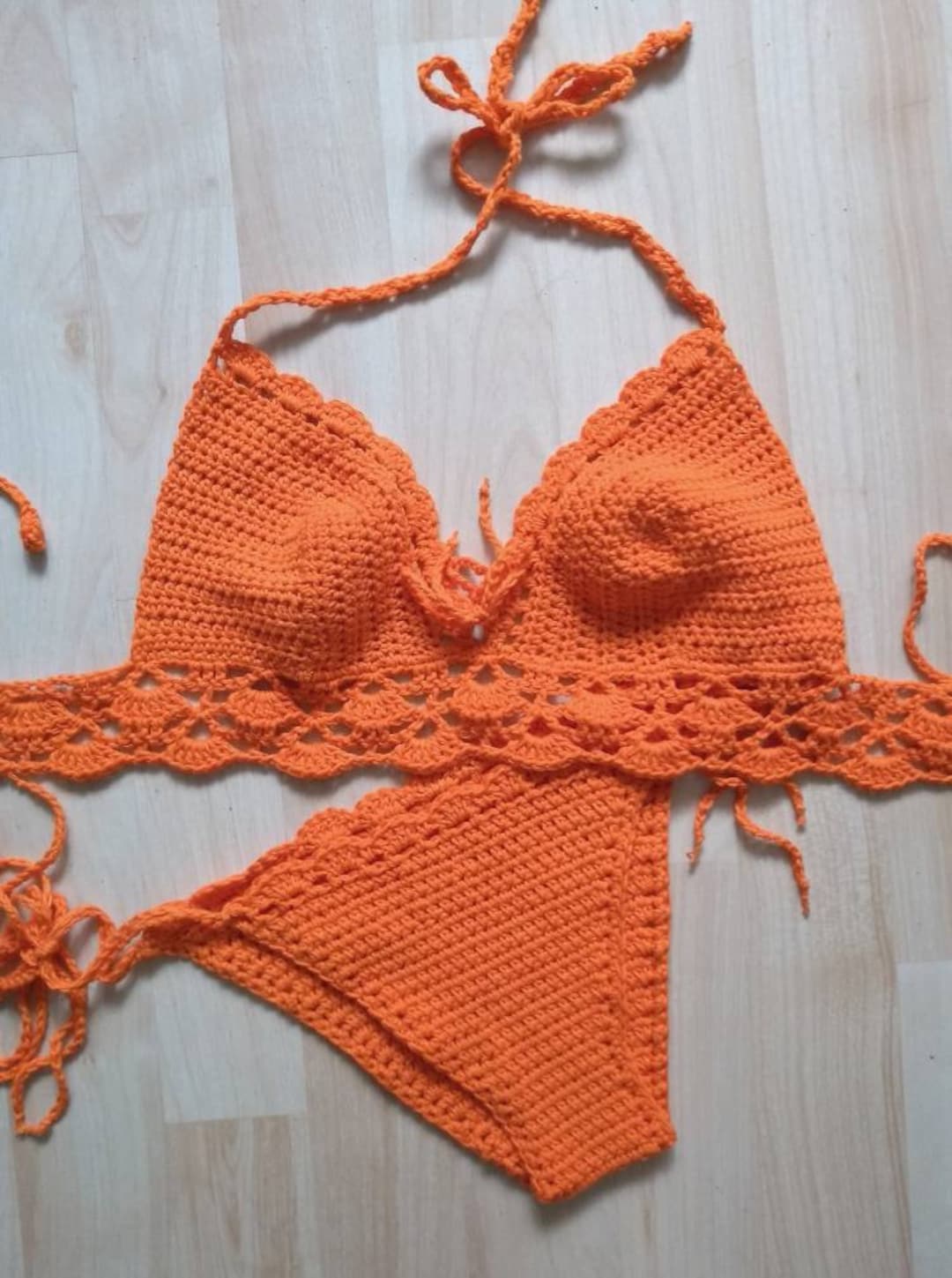 Bikini Crocheted Crochet Bikini Brasil - Etsy