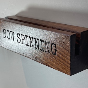 Now Spinning, Wall Mounted Record Holder, Vinyl Record Wall Display- LP ...