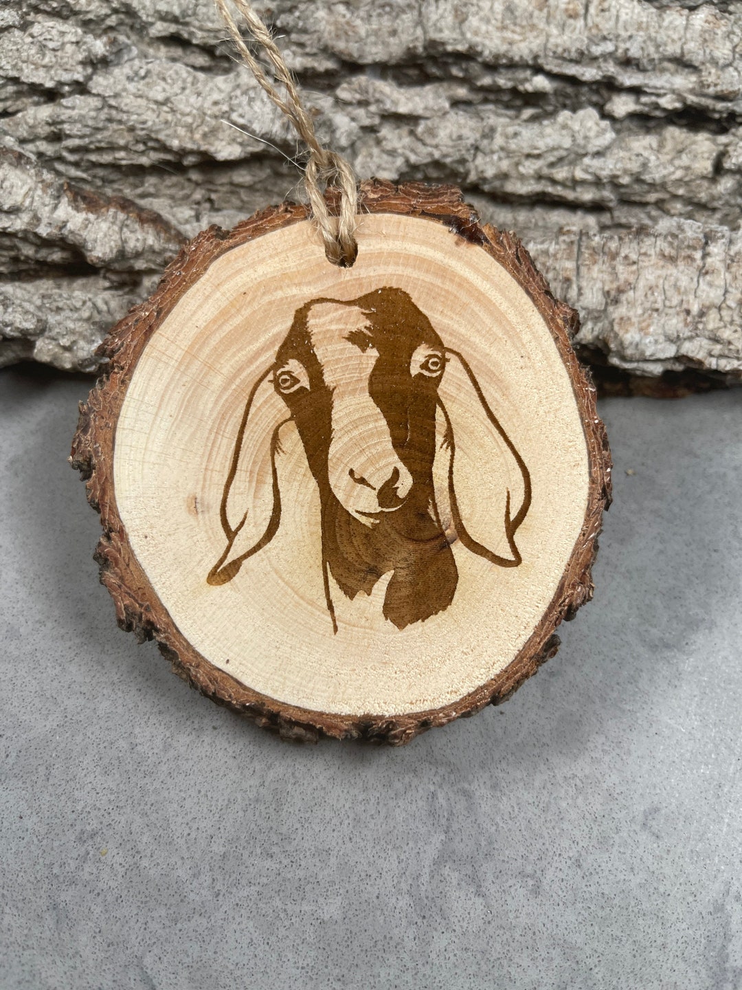 Goat, Boer Goat Laser Engraved Ornament,, Pinon Wood Ornament, Wood ...